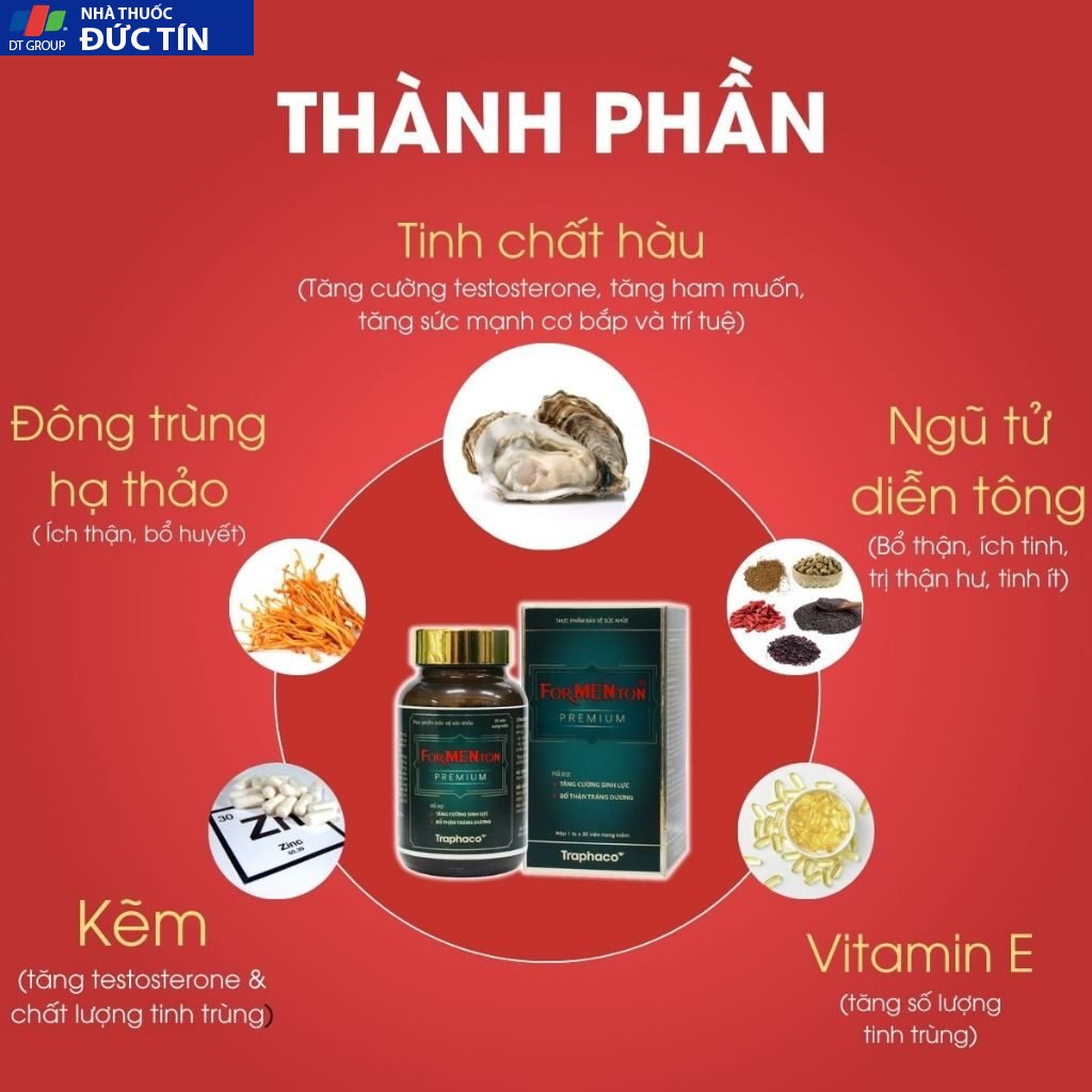 Tăng Sinh Lý Nam FORMENTON PREMIUM Traphaco Tăng Ham Muốn, Bổ Thận ...