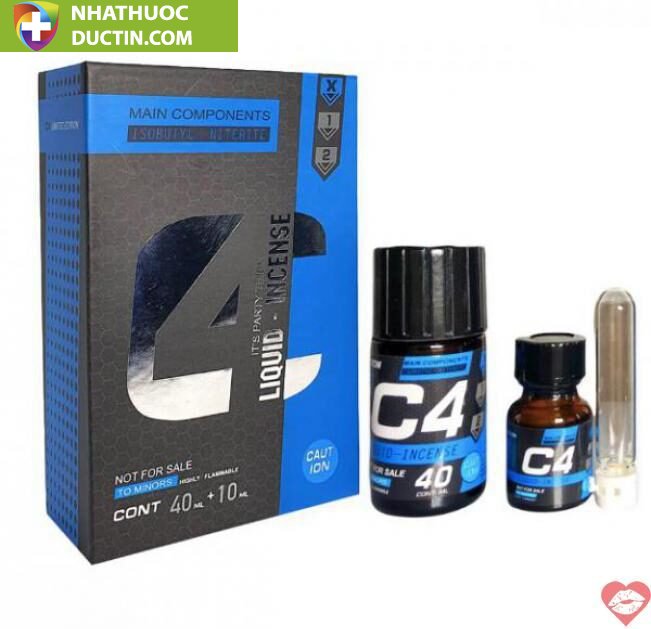 Combo popper C4 xanh 50ml chính hãng dành cho Bot Top - Chai 40ml + 20ml - Nhà Thuốc Đức Tín