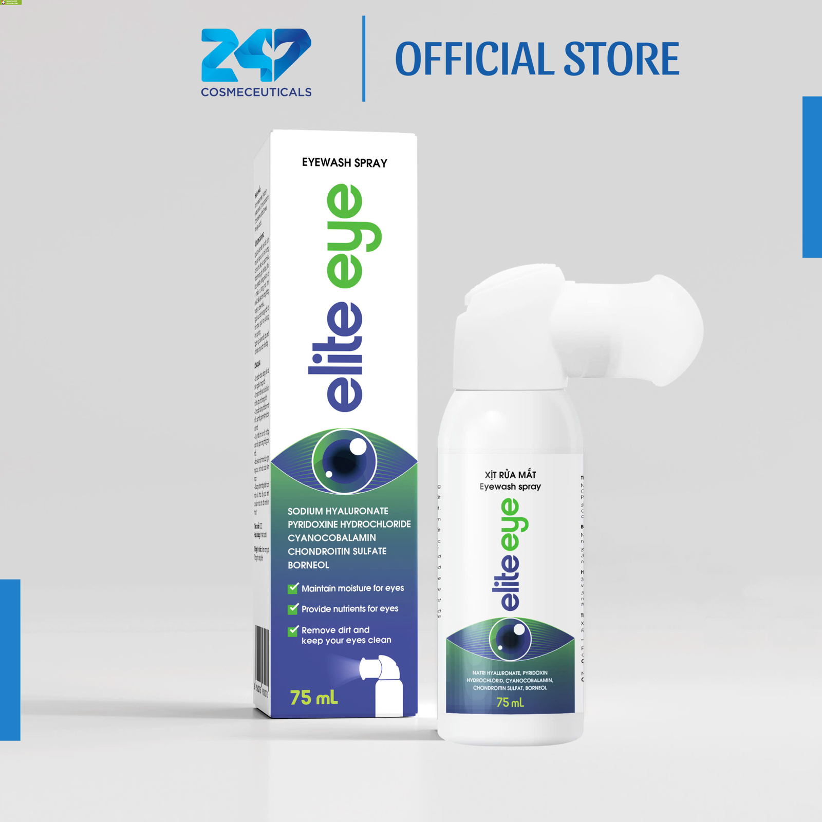 Xịt rửa mắt Elite eye 75ml - Nhà Thuốc Đức Tín